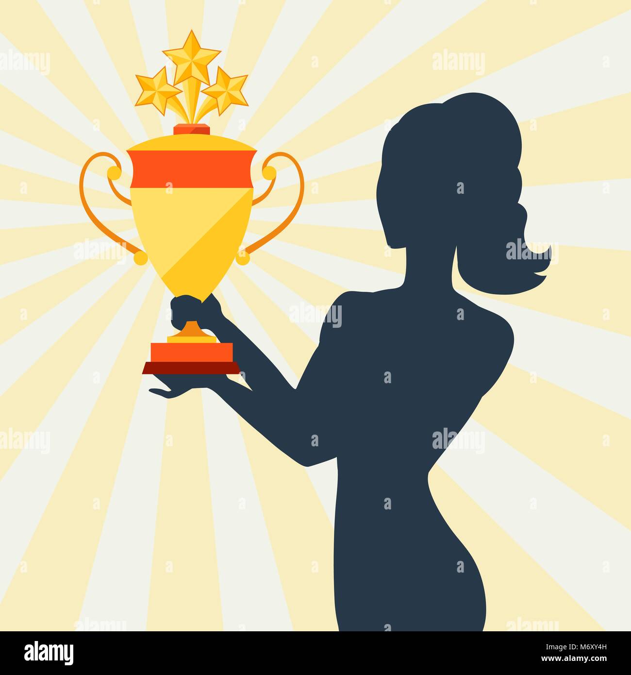 Holding Trophy Silhouette