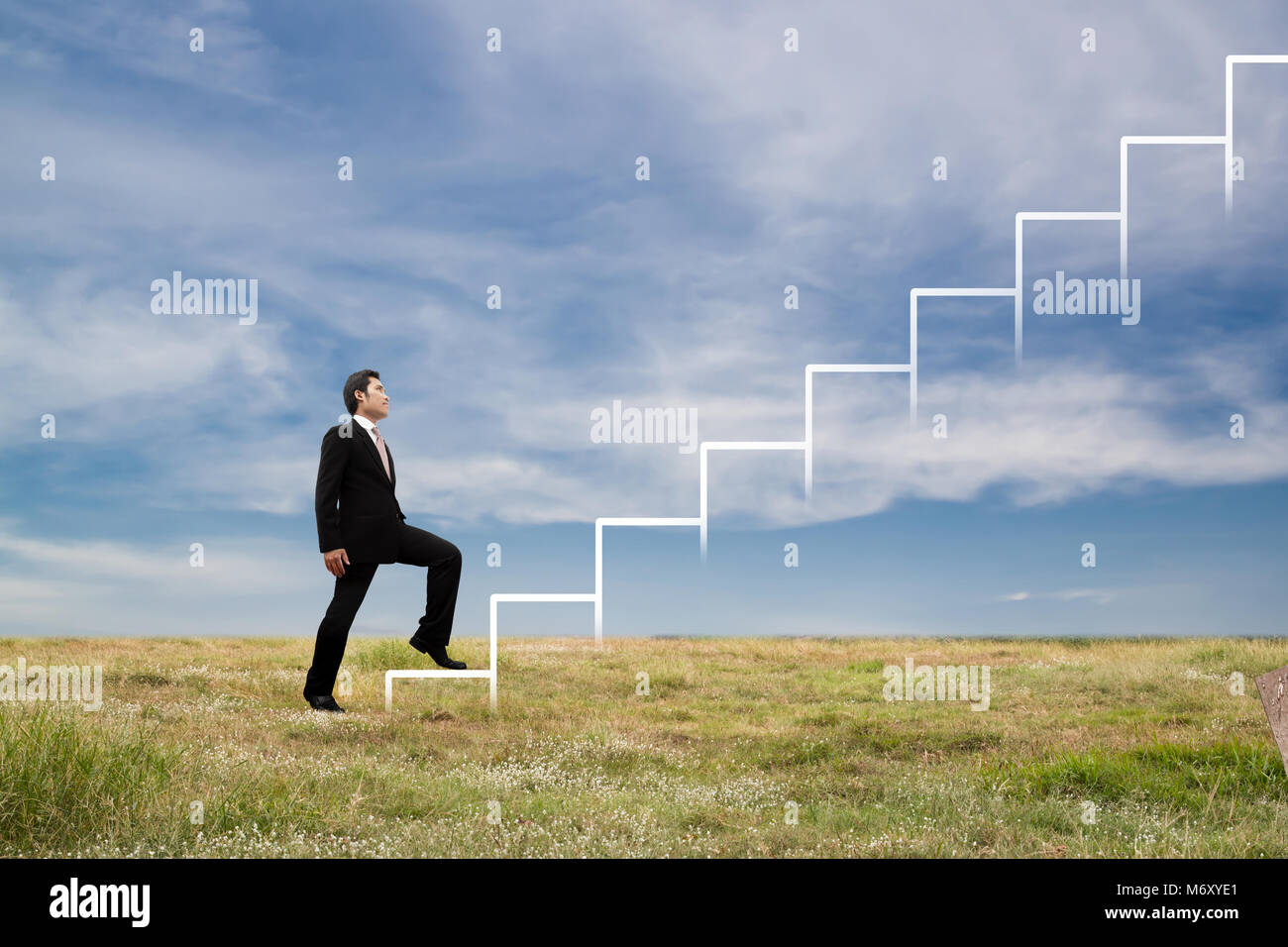 Business Concept. Stairs to success Stock Photo - Alamy