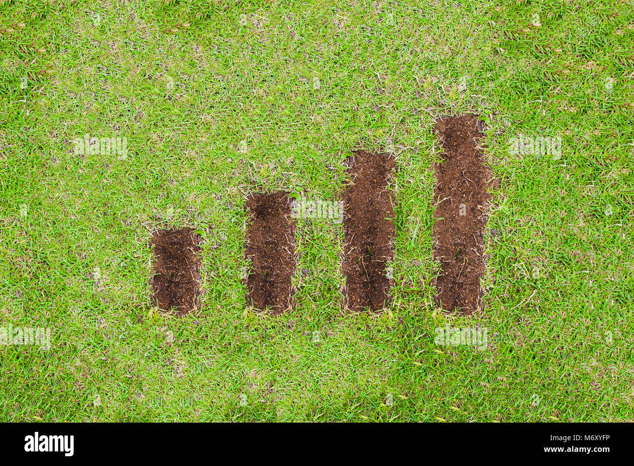 Growth graph on the grass Stock Photo - Alamy