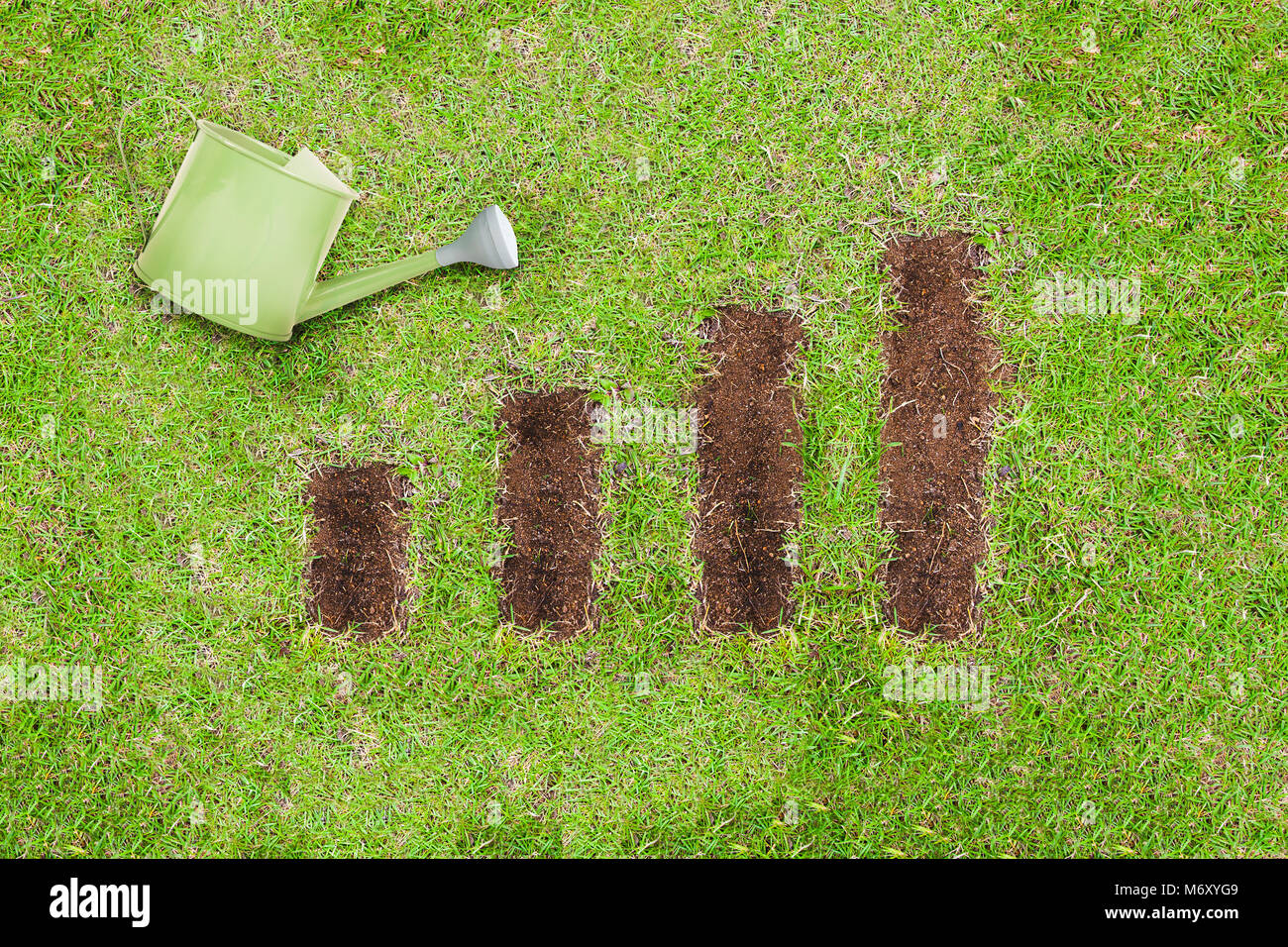Growth graph on the grass Stock Photo - Alamy