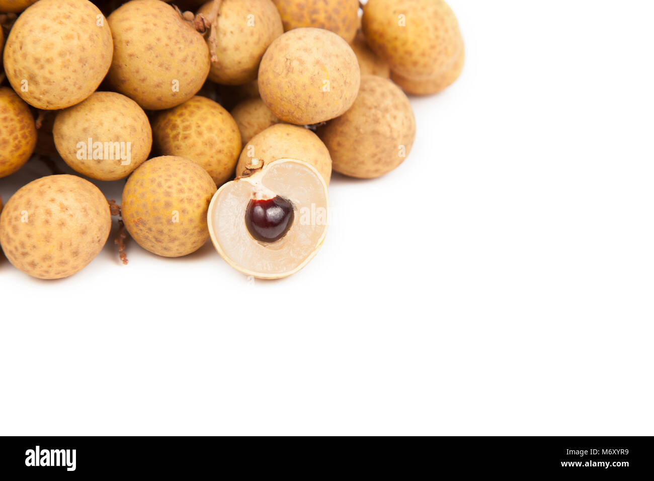 Longan freshly isolated on white background Stock Photo - Alamy