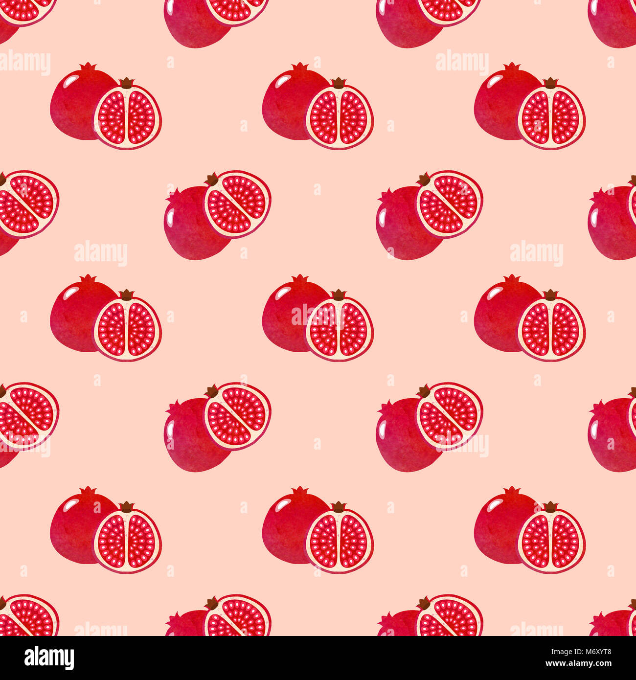 Seamless background image colorful watercolor texture tropical fruit ...