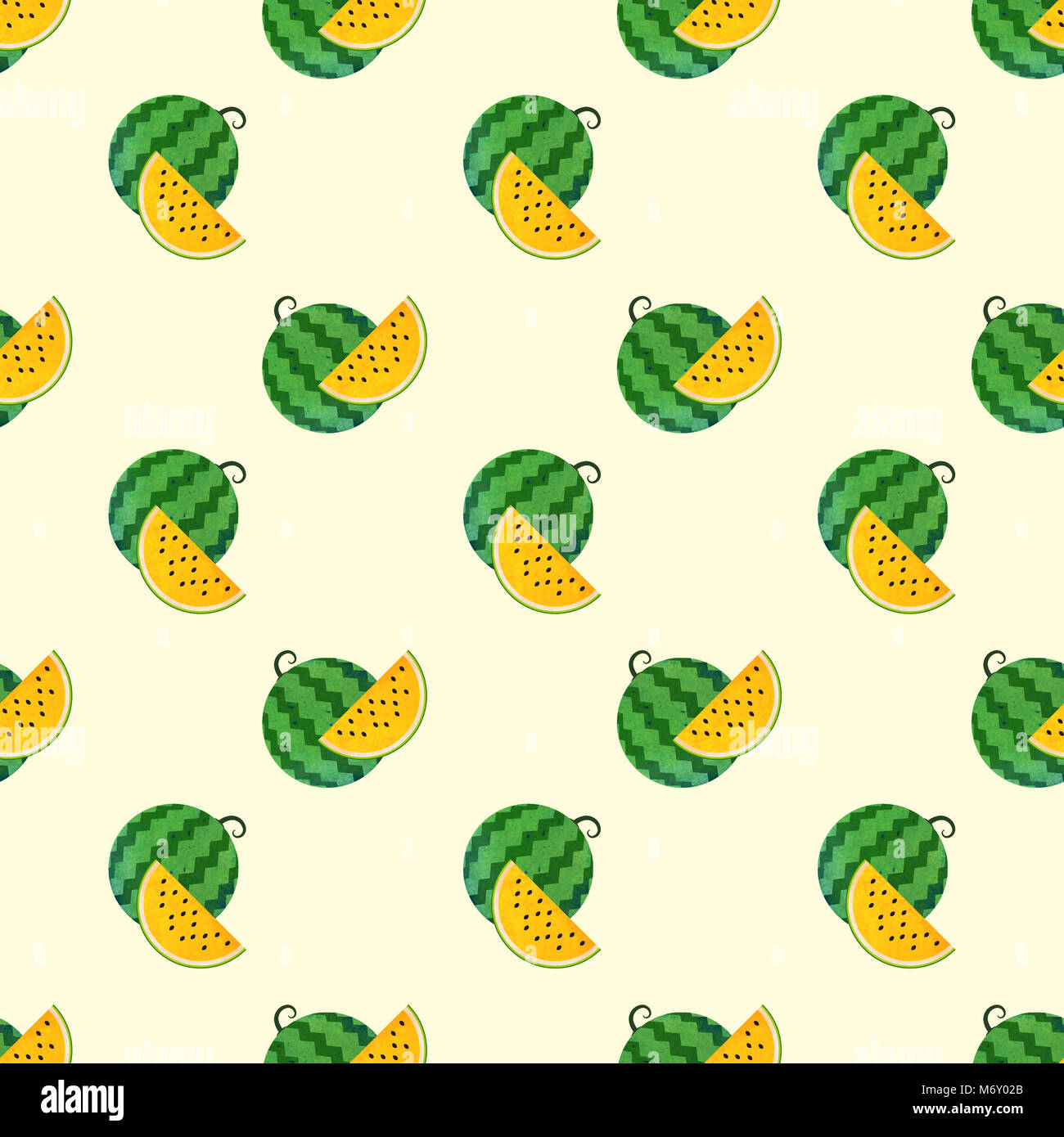 Seamless background image colorful watercolor texture tropical fruit ...