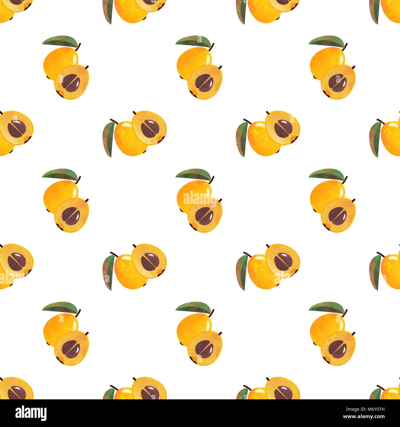 Seamless background image colorful watercolor texture tropical fruit ...