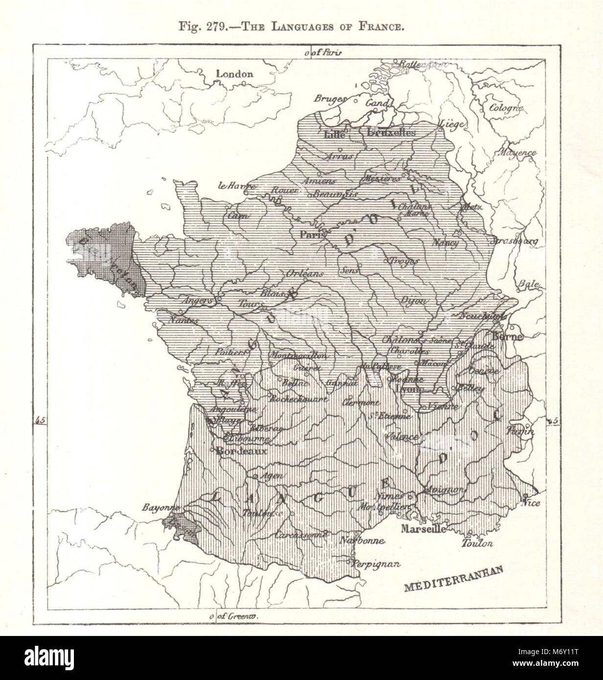 Map france langue d'oc hi-res stock photography and images - Alamy