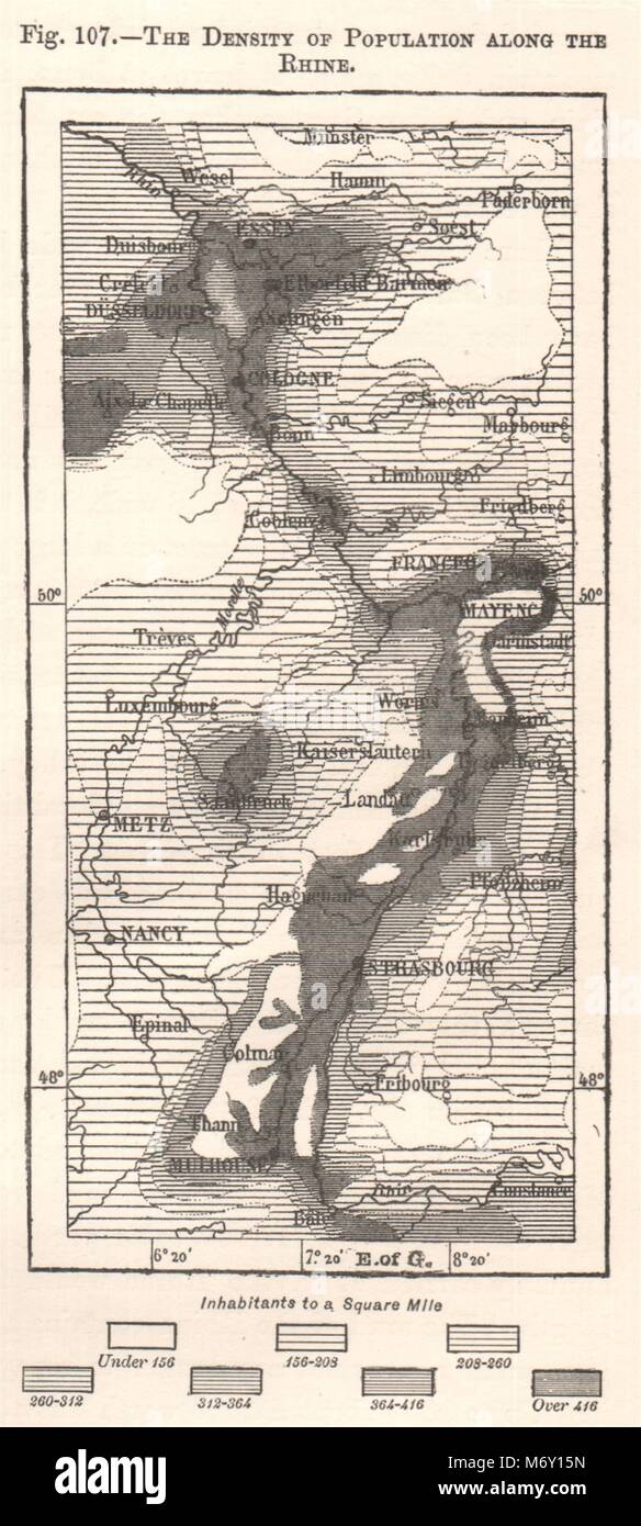 Rhine map hi-res stock photography and images - Alamy