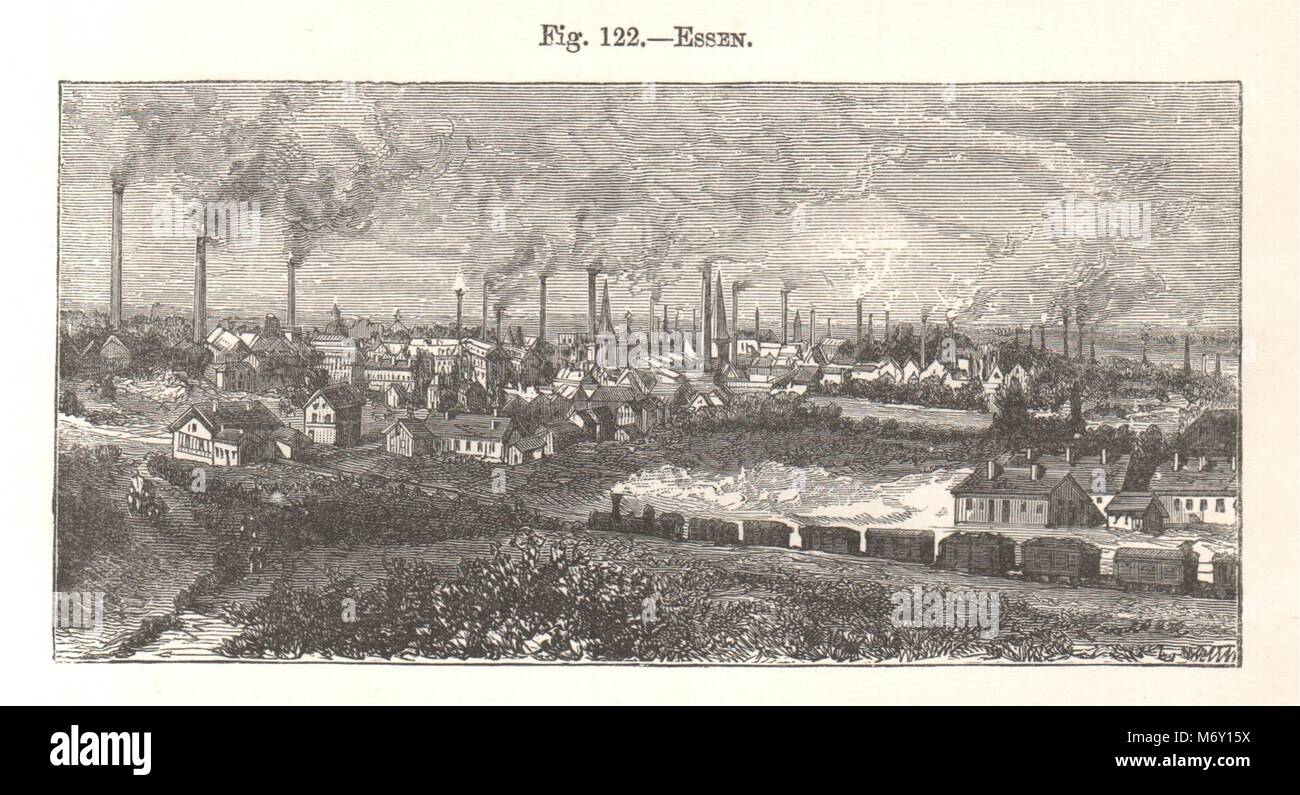 Essen. Germany 1885 old antique vintage print picture Stock Photo - Alamy