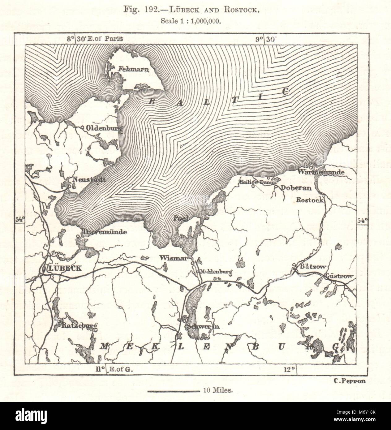Rostock map hi-res stock photography and images - Alamy