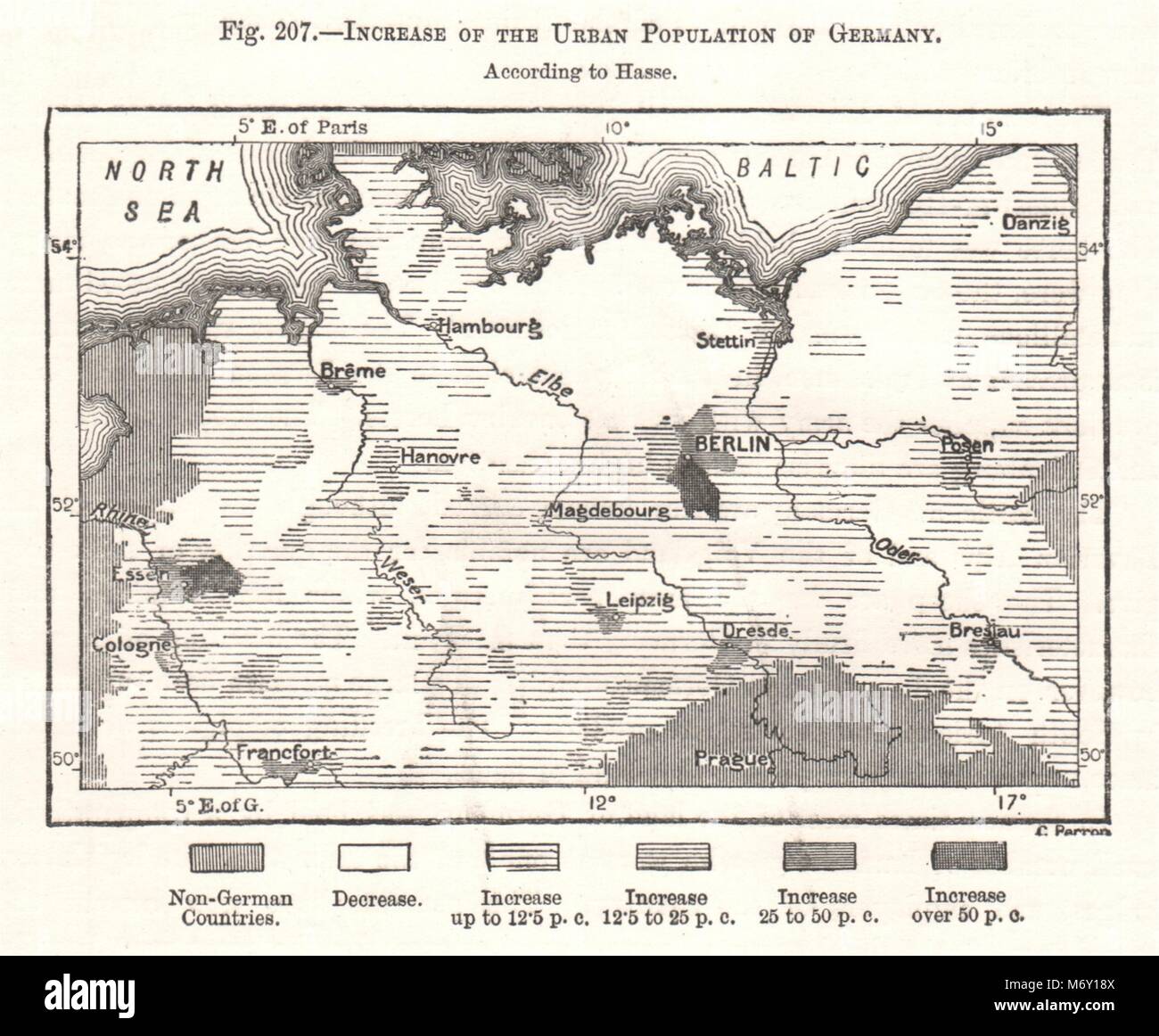 Germany population map hi-res stock photography and images - Alamy