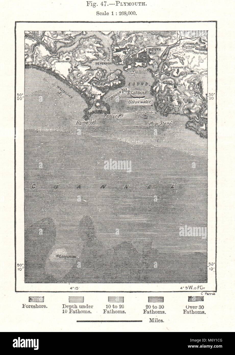 Plymouth sound map hi-res stock photography and images - Alamy