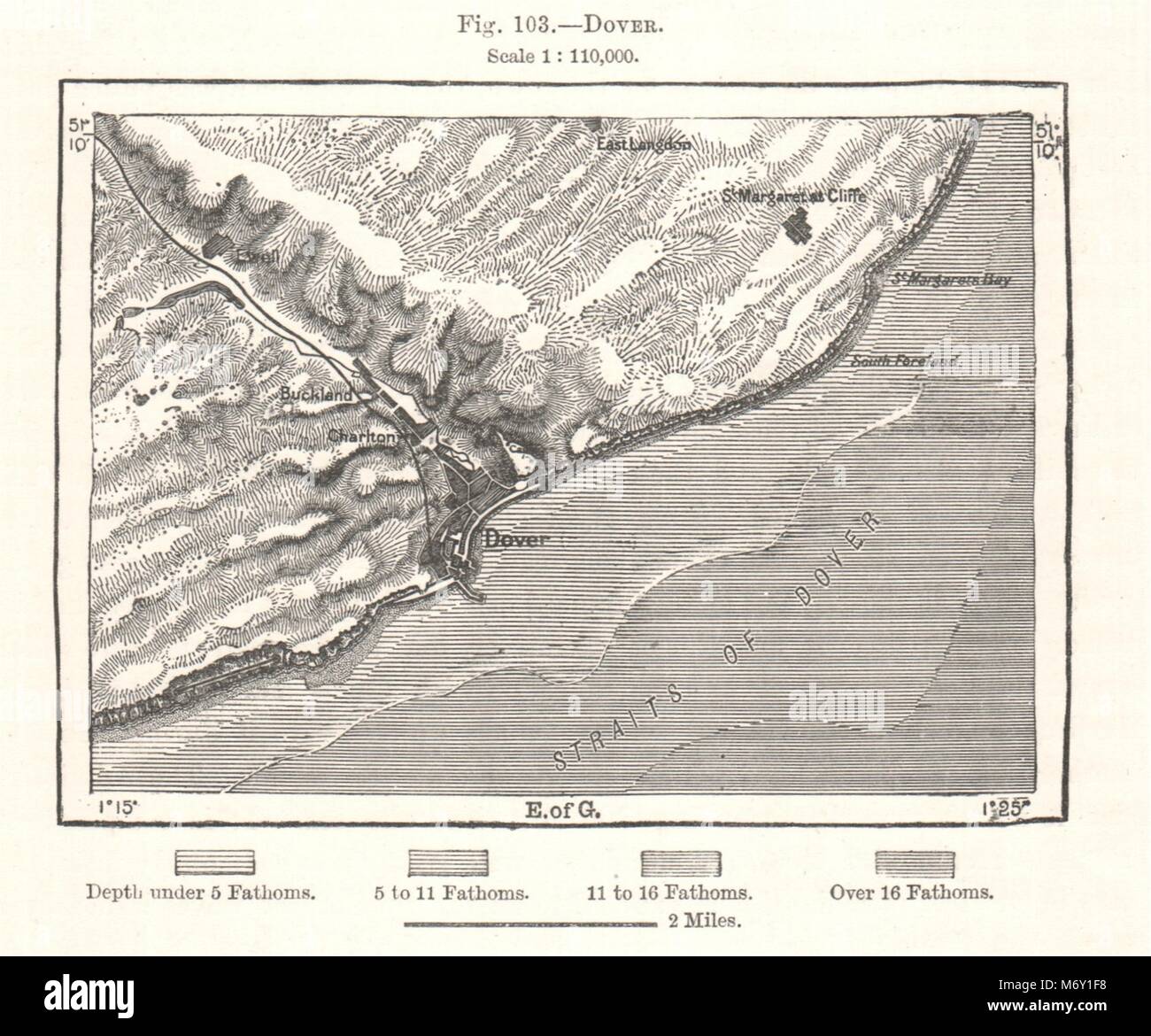 Vintage map of dover hi-res stock photography and images - Alamy