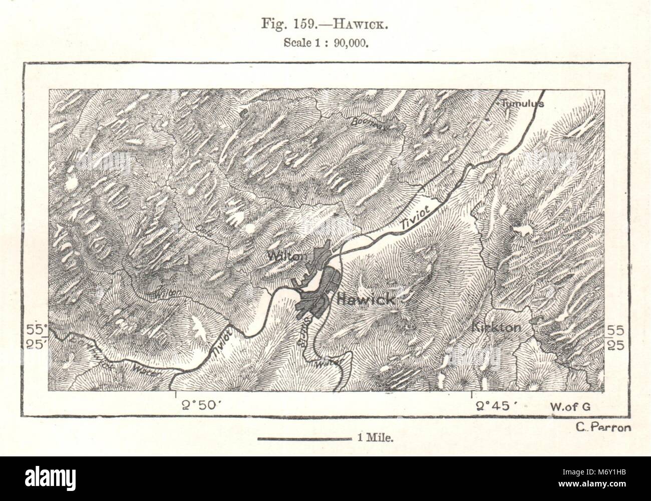 Map of hawick hi-res stock photography and images - Alamy