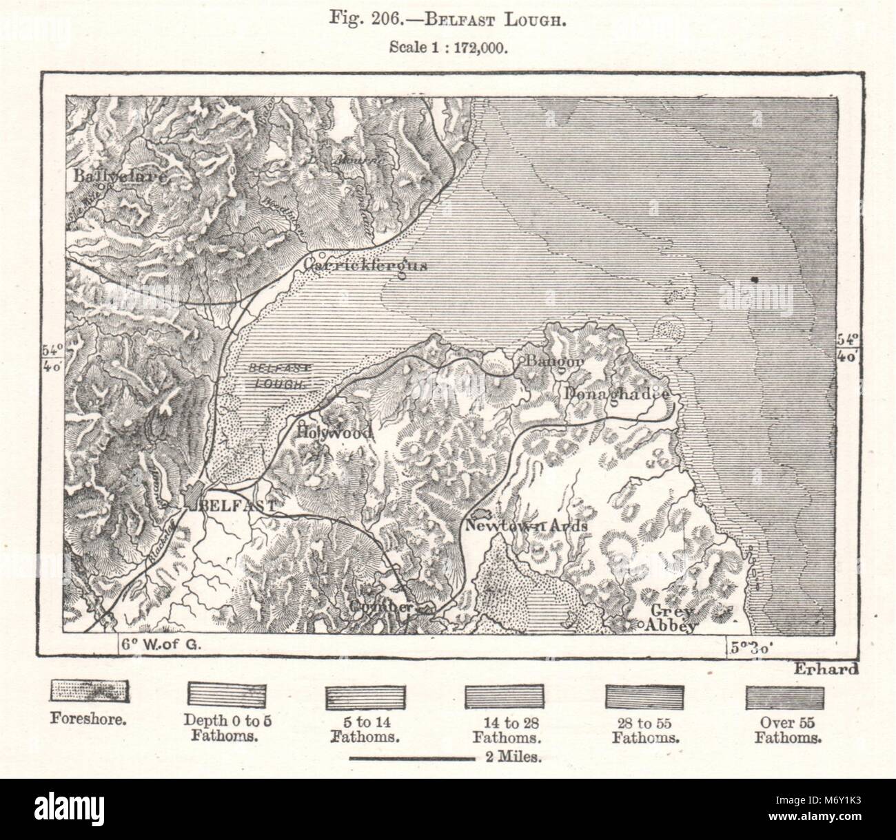 Belfast Lough. Ulster. Sketch map 1885 old antique vintage plan chart ...