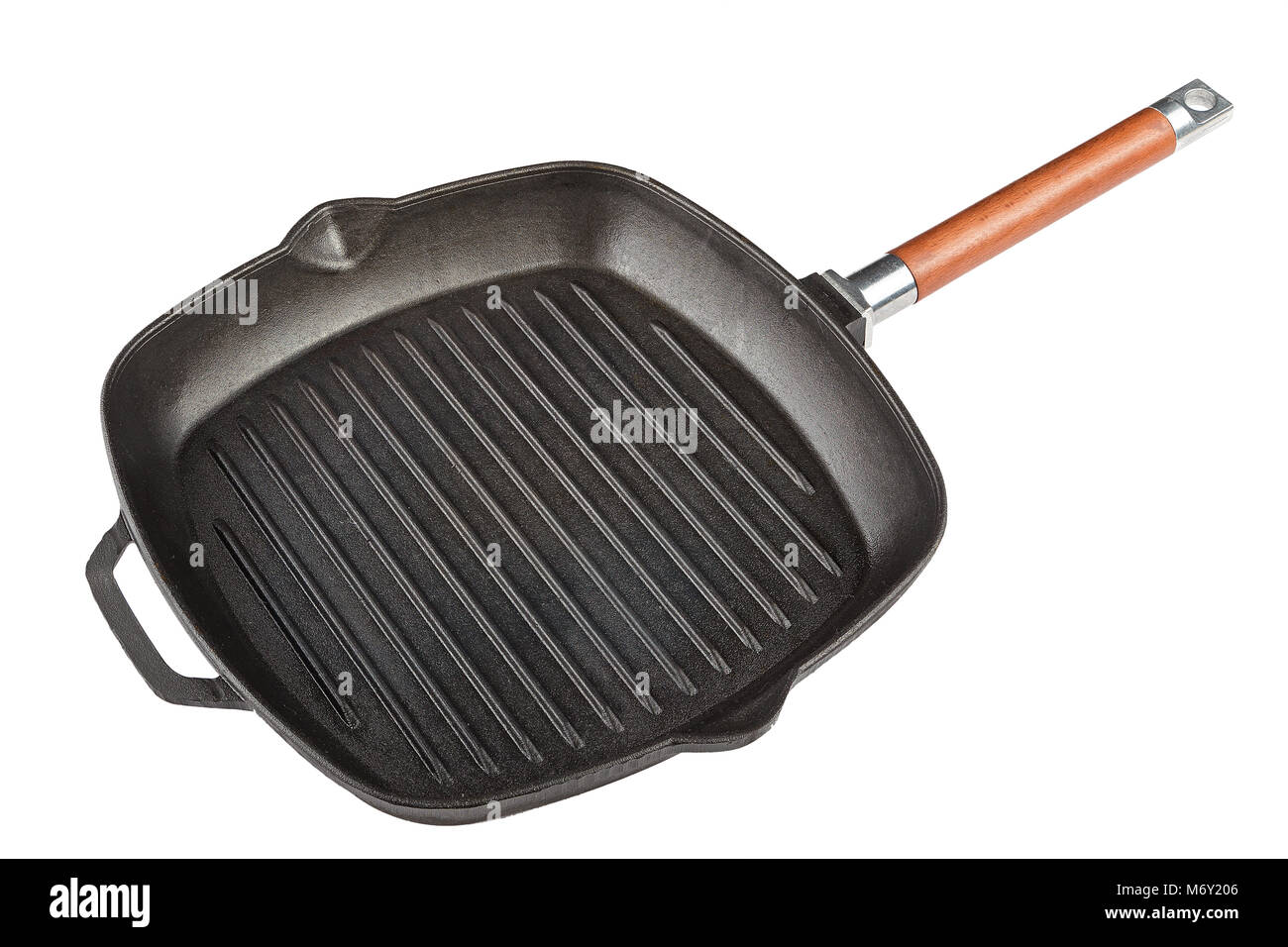 Barbecue on grilling pan Cut Out Stock Images & Pictures - Alamy