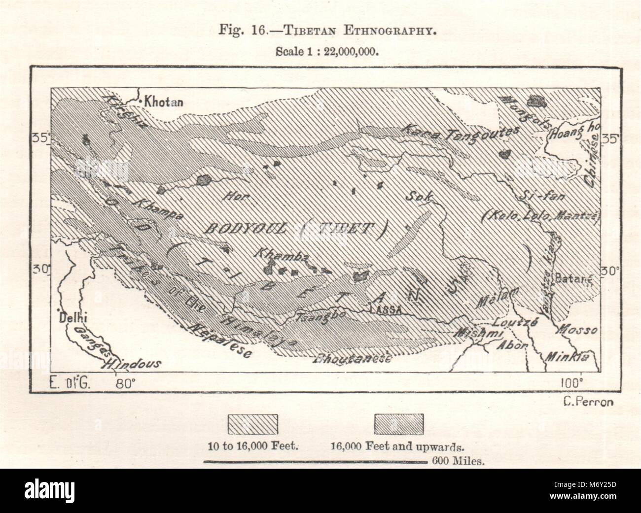 Map of tibet hi-res stock photography and images - Alamy