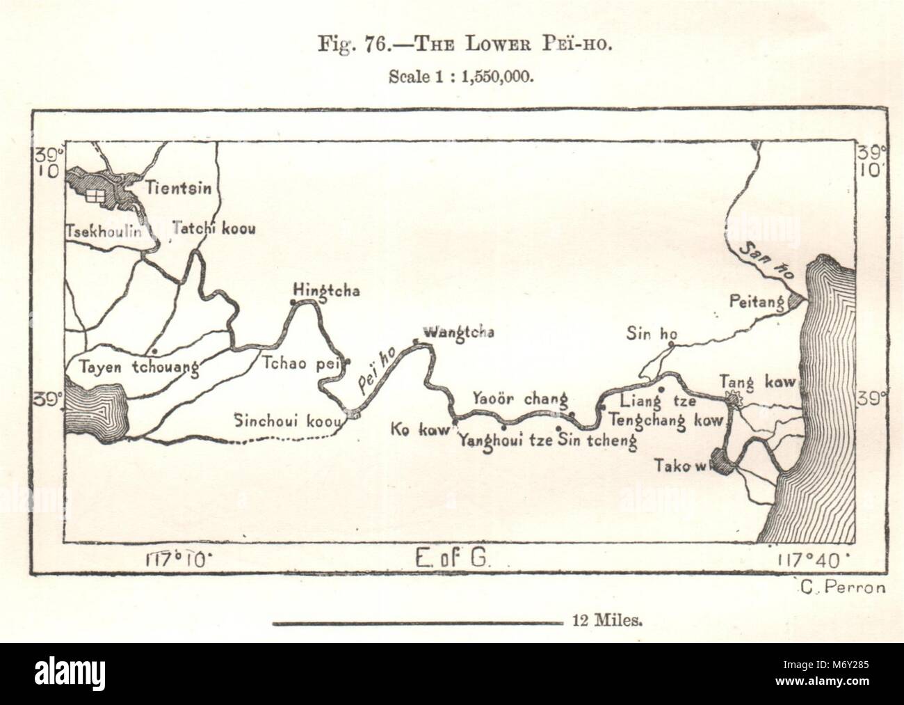 China map river hi-res stock photography and images - Alamy