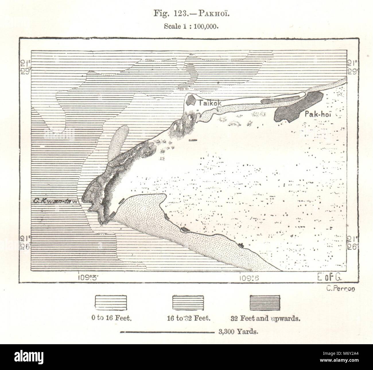 Pakhoi (Beihai). China. Sketch map 1885 old antique vintage plan chart ...
