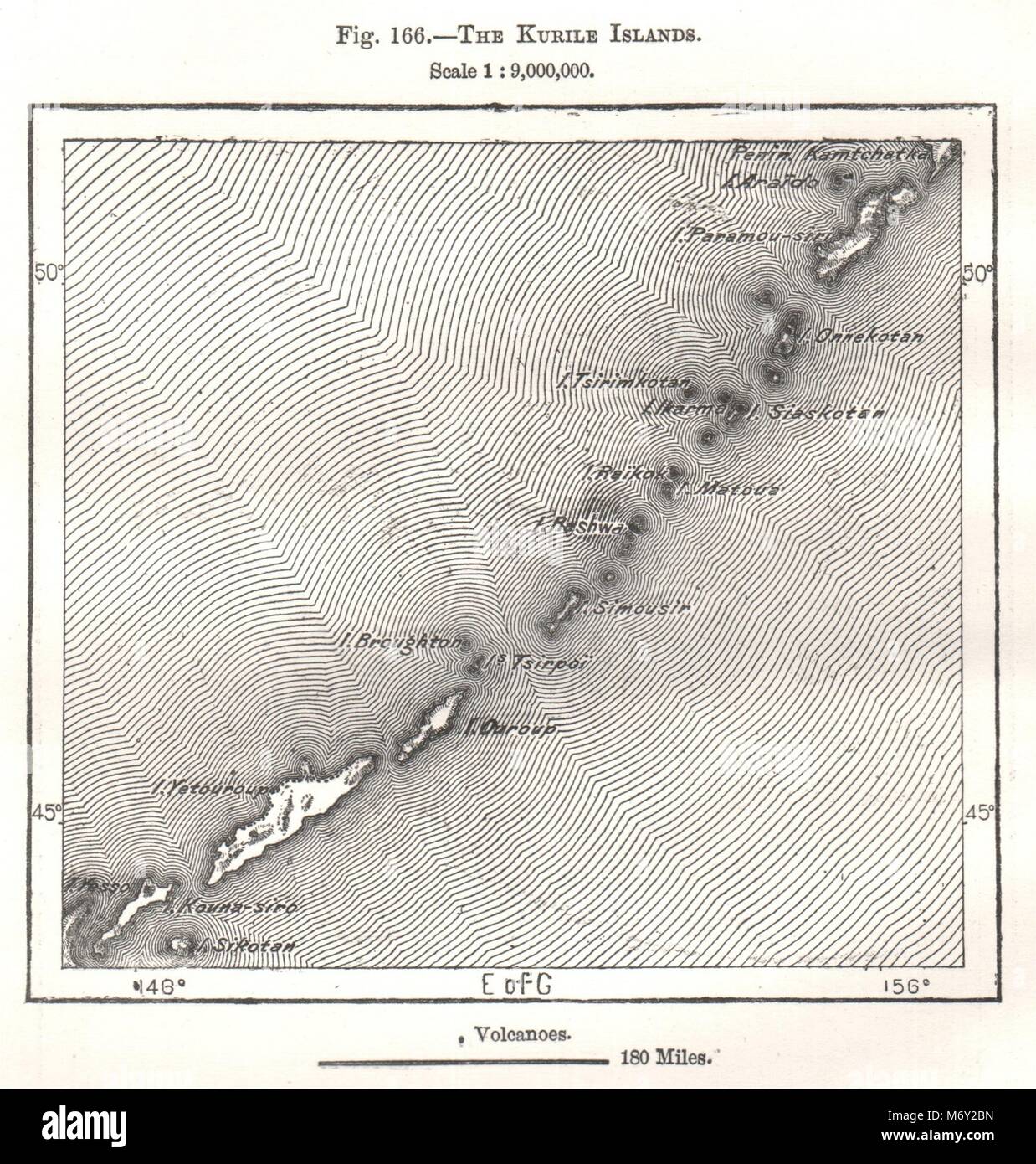 The Kurile Islands. Japan Russia. Sketch map 1885 old antique plan ...