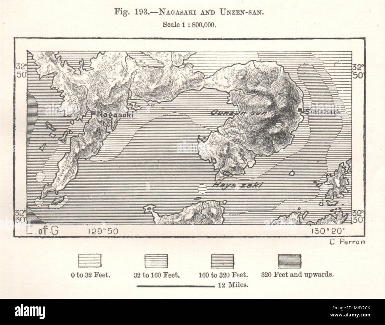 Map of nagasaki hi-res stock photography and images - Alamy