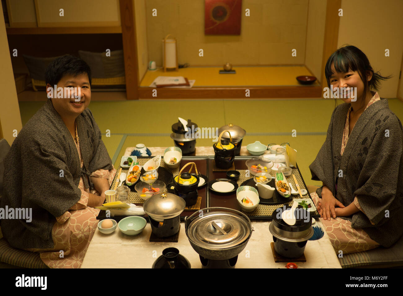 Japanese People Eating Dinner
