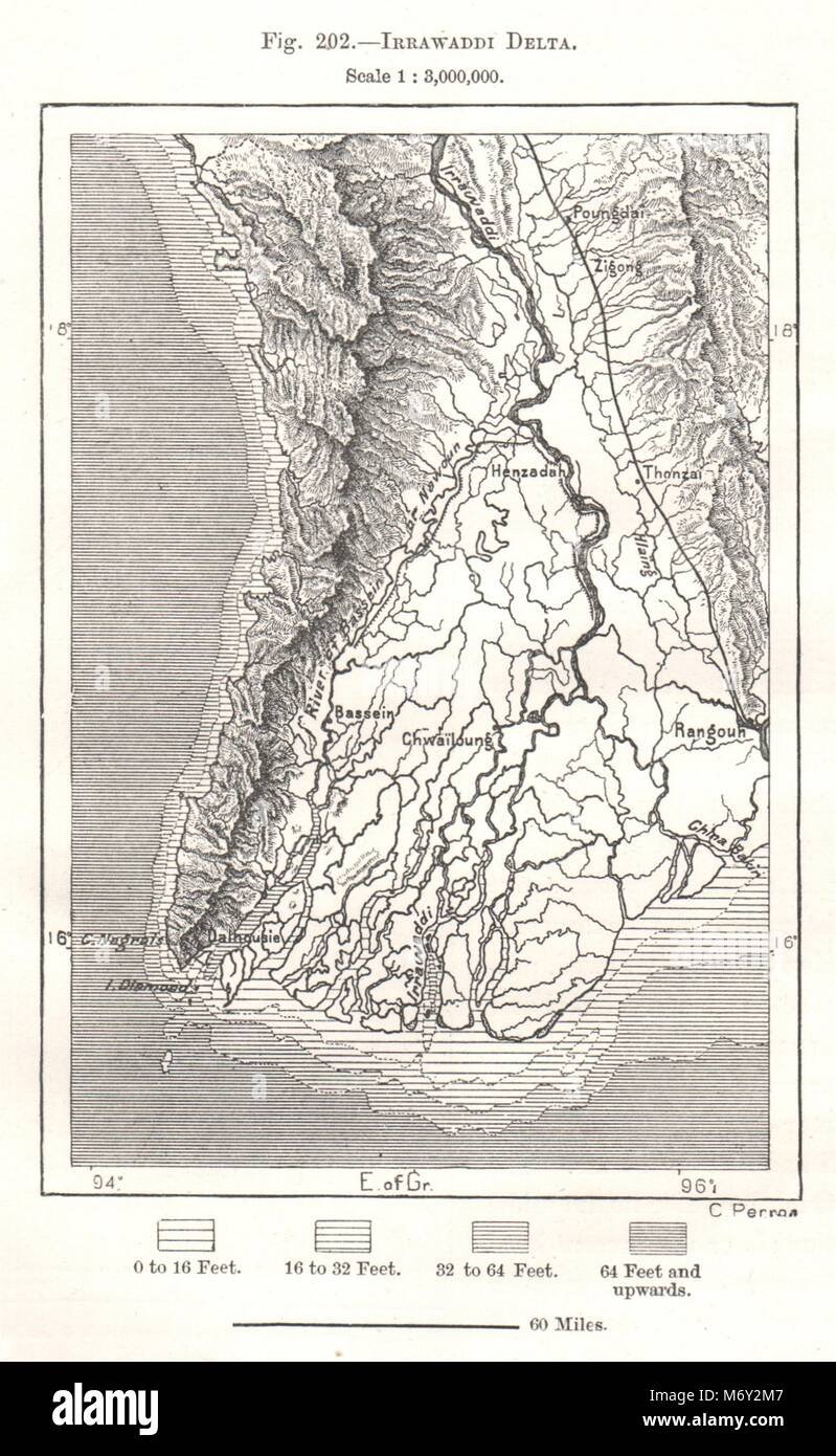 Map of burma 19th century hi-res stock photography and images - Alamy