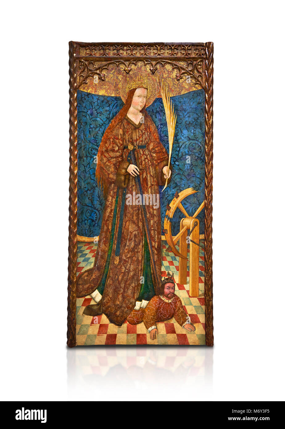 Gothic altarpiece of Saint Catarina (Catherine), 3rd quarter of the ...