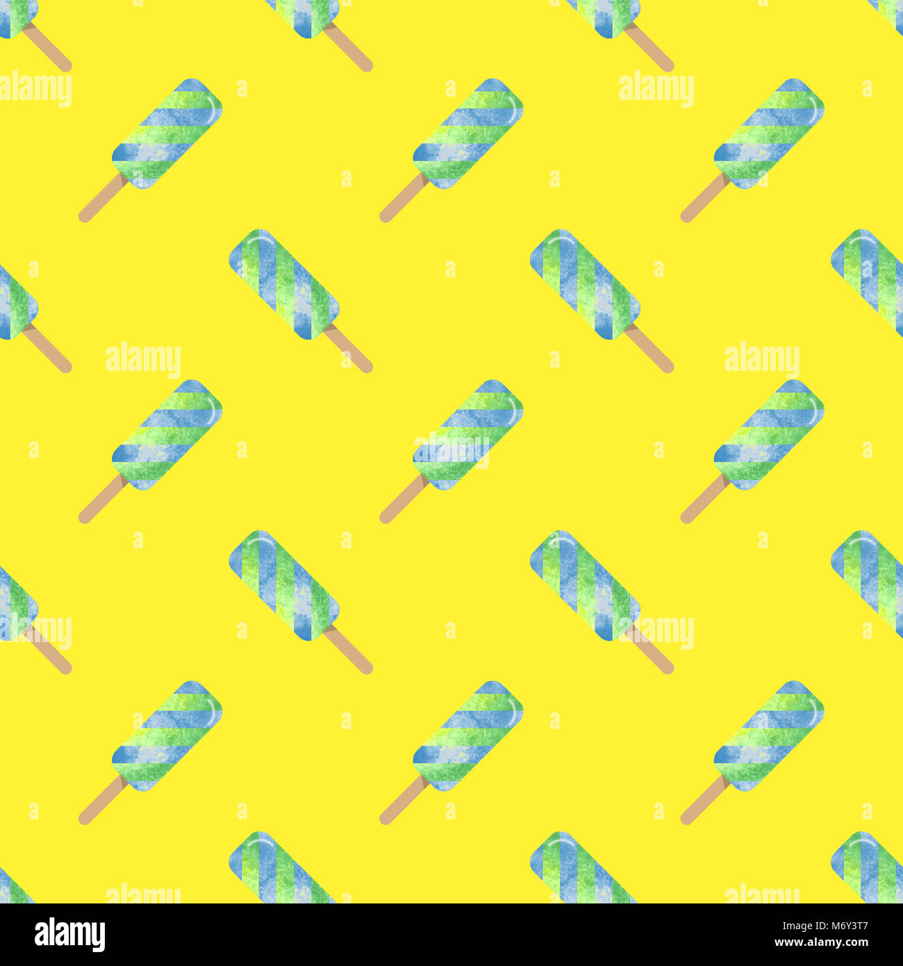 Seamless background image colorful watercolor texture popsicle pattern ...