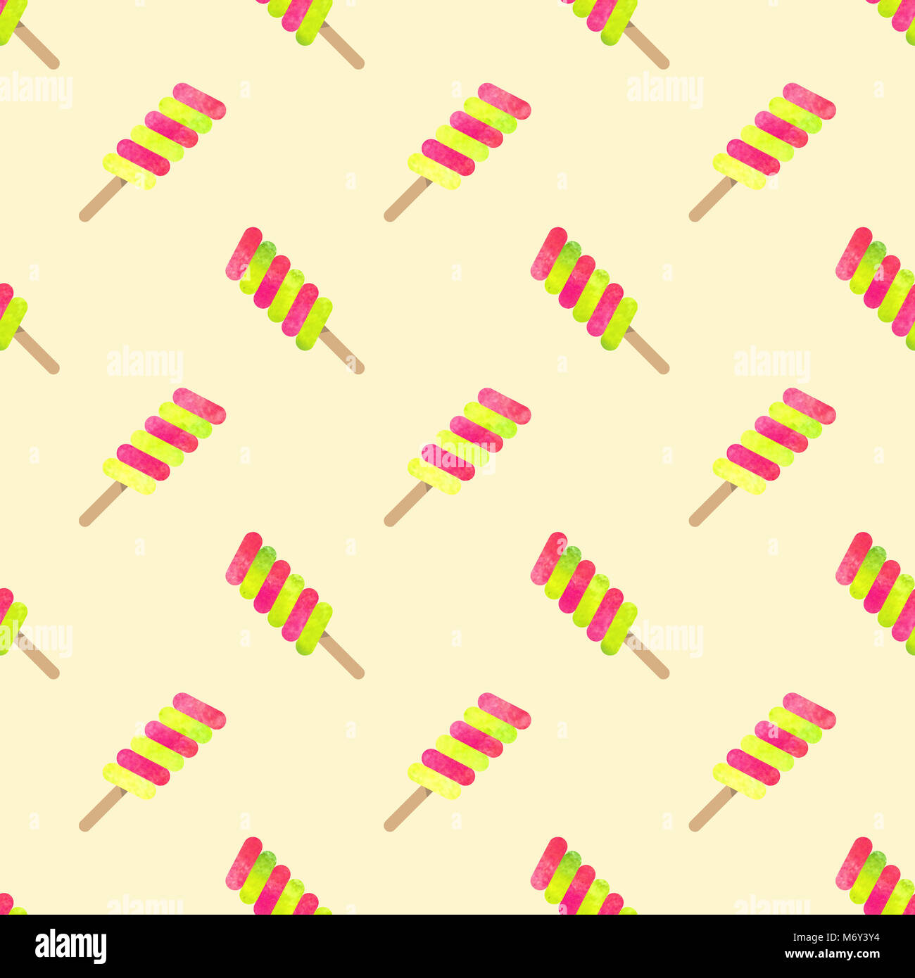 Seamless background image colorful watercolor texture popsicle pattern ...