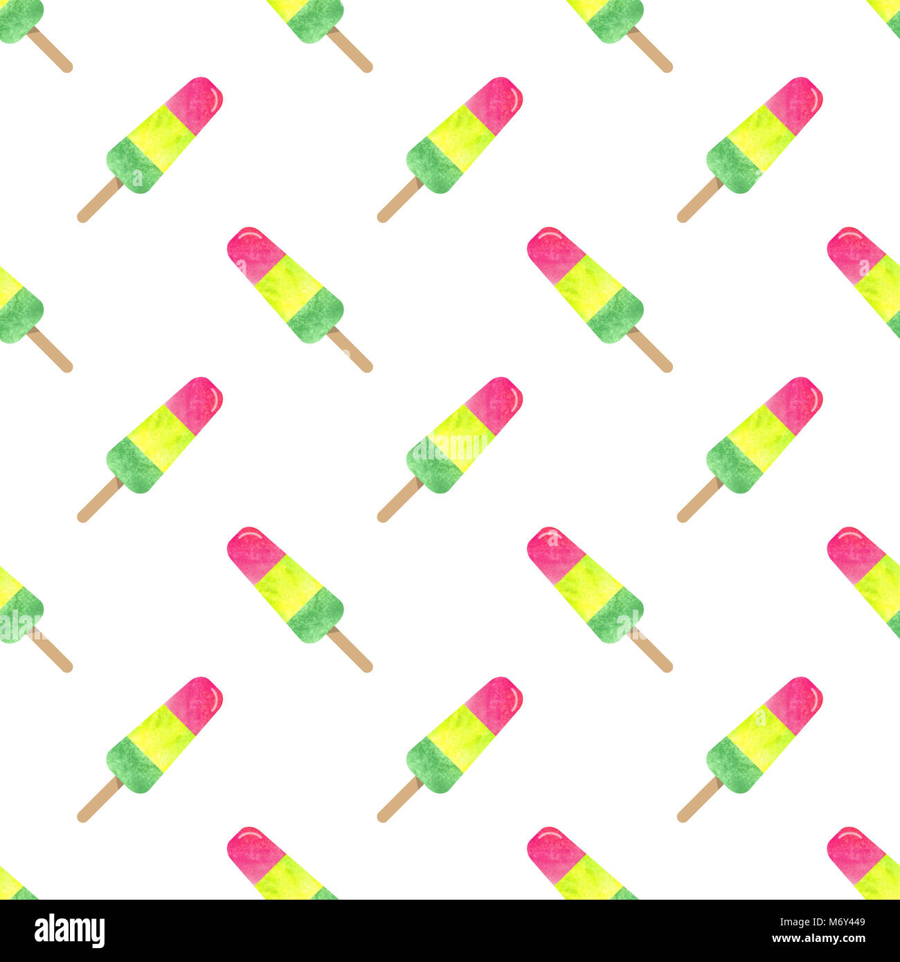 Seamless background image colorful watercolor texture popsicle pattern ...