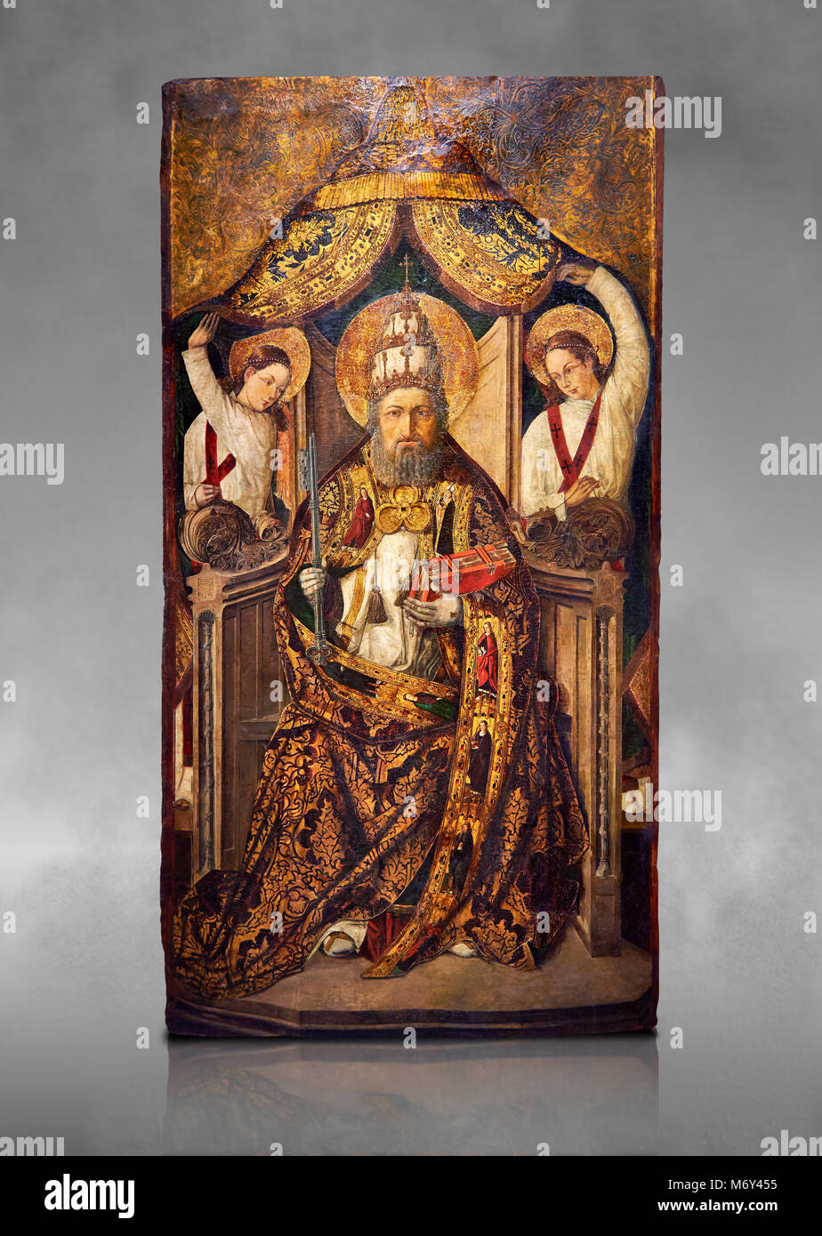 Gothic Catalan altarpiece of Saint Peter enthroned, by Roderic d'Orsona ...