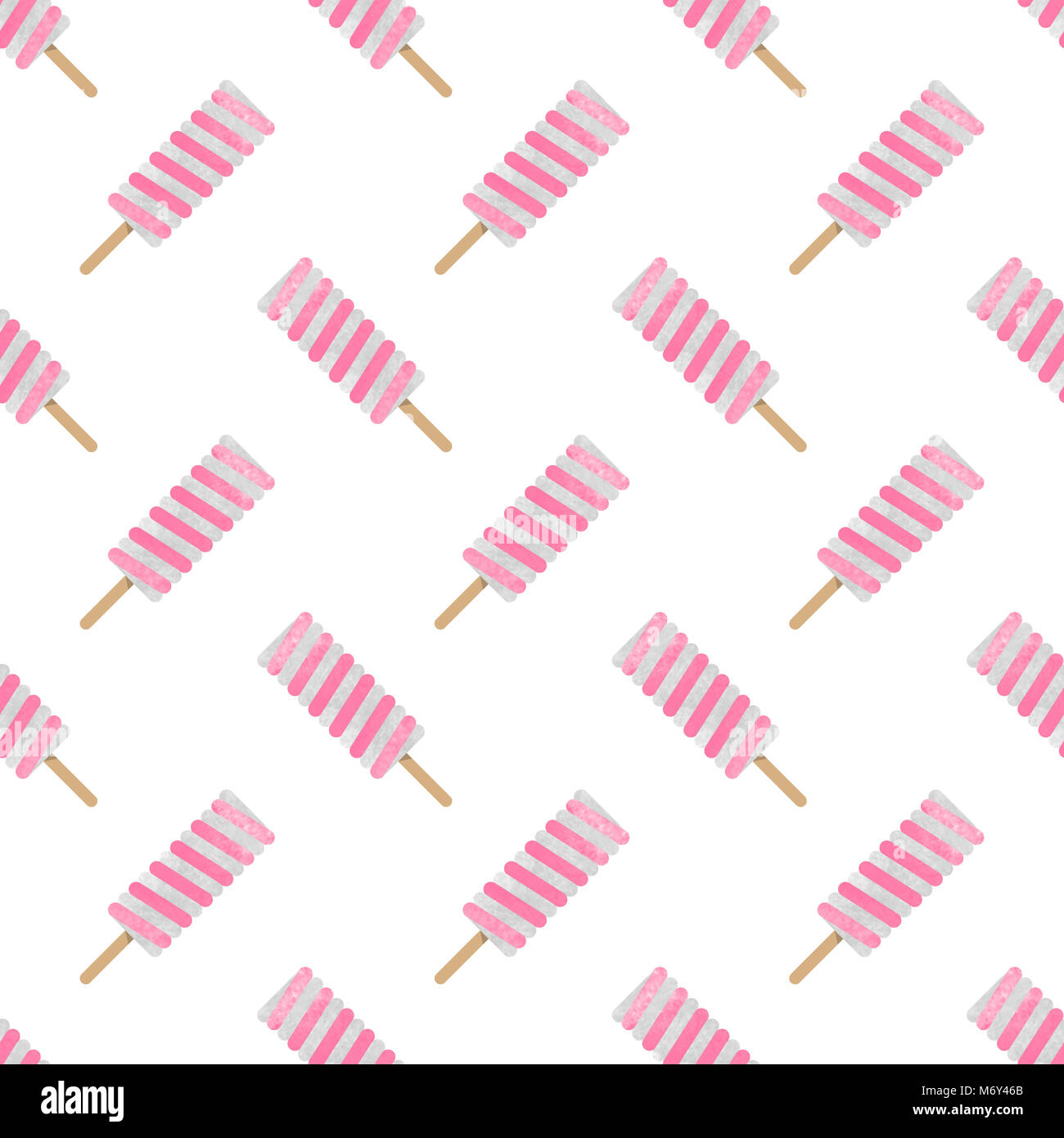 Seamless background image colorful watercolor texture popsicle pattern ...
