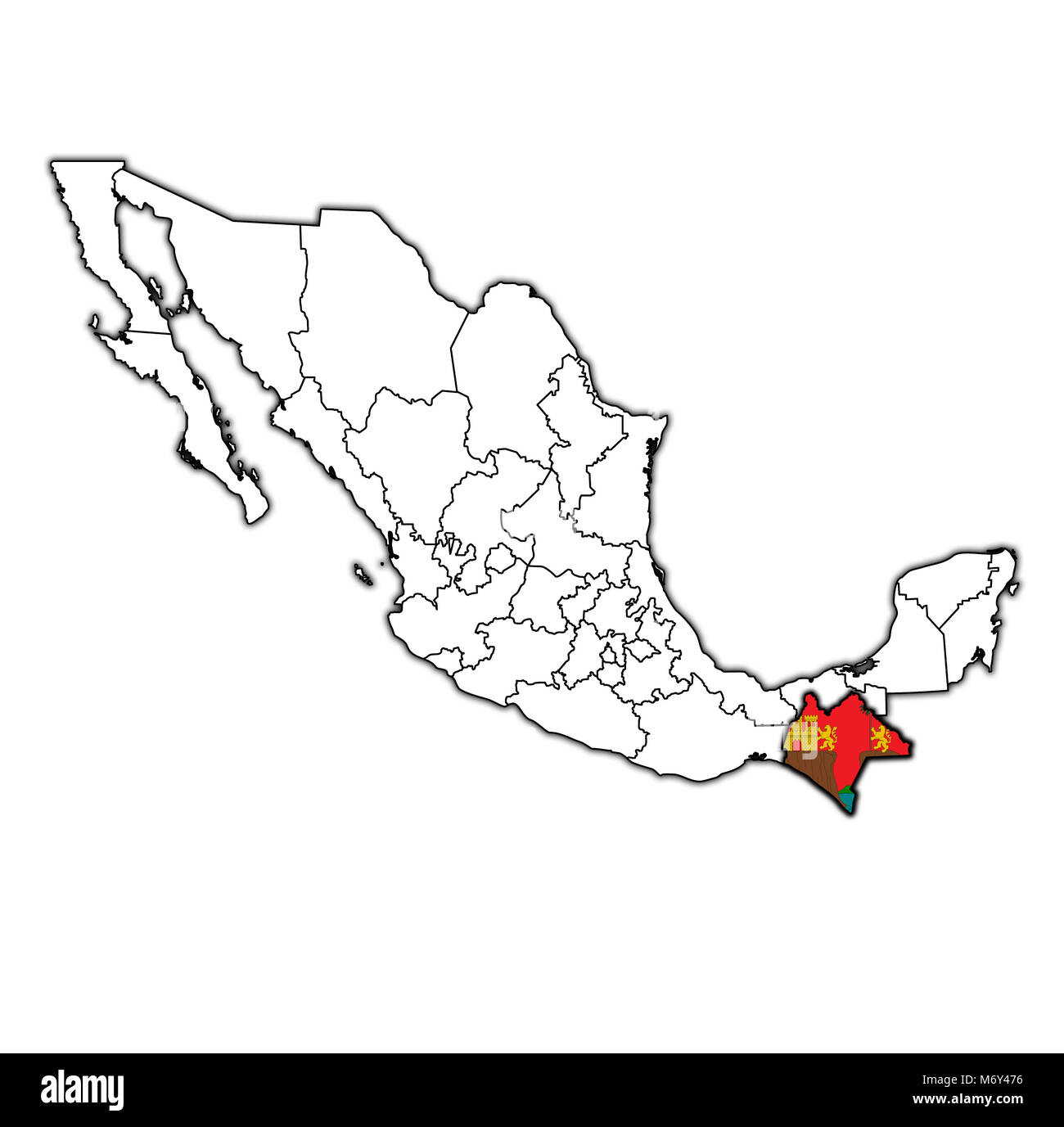 Map of chiapas Cut Out Stock Images & Pictures - Alamy