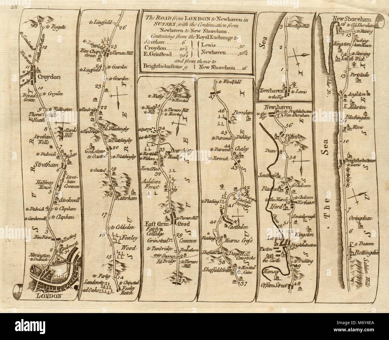 Map of lewes hi-res stock photography and images - Alamy