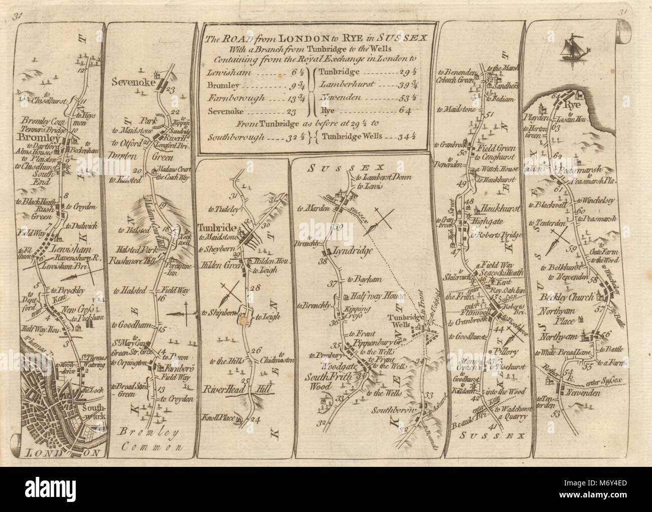 Sevenoaks kent map hi-res stock photography and images - Alamy
