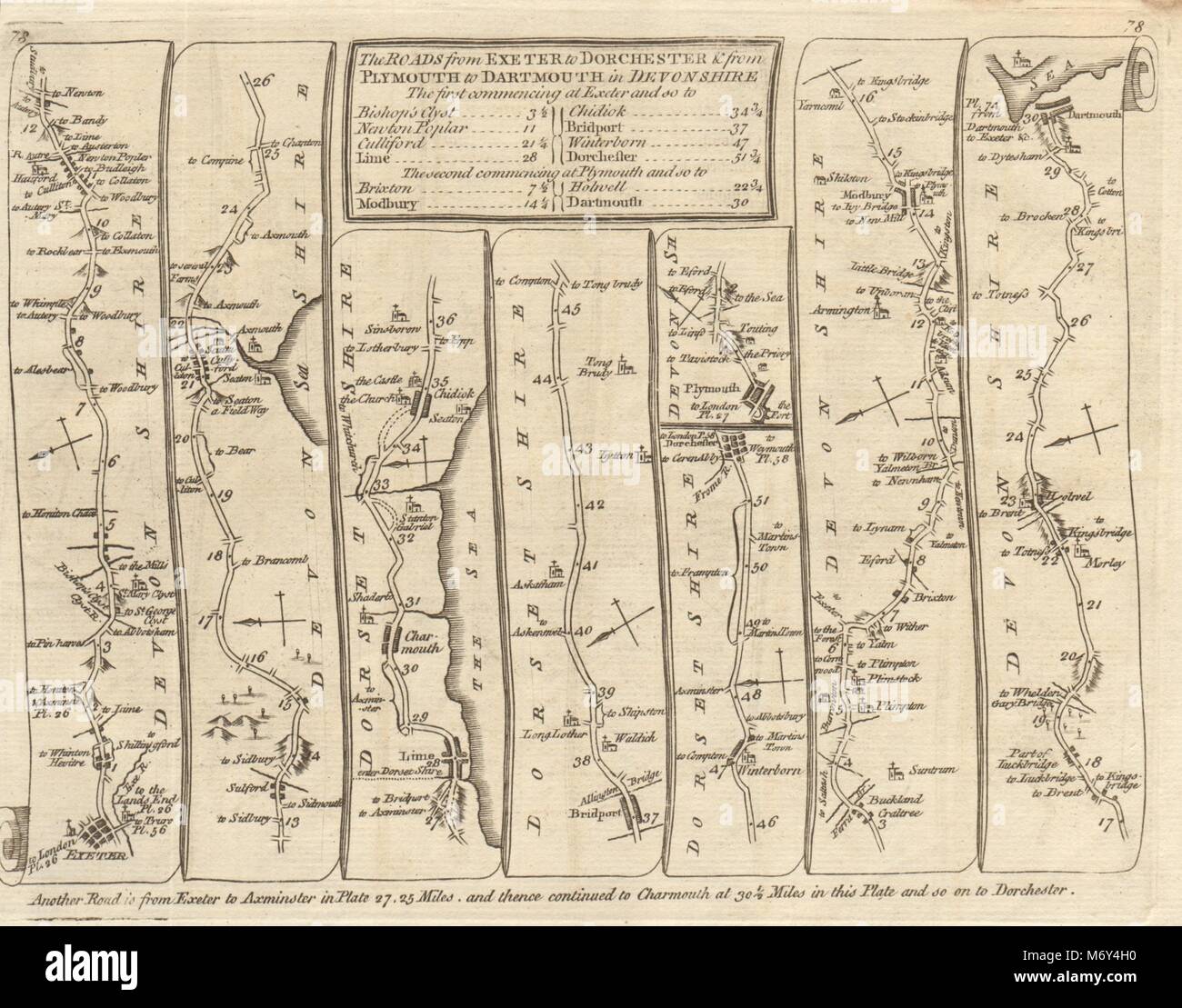 Map of devon england modbury hi-res stock photography and images - Alamy