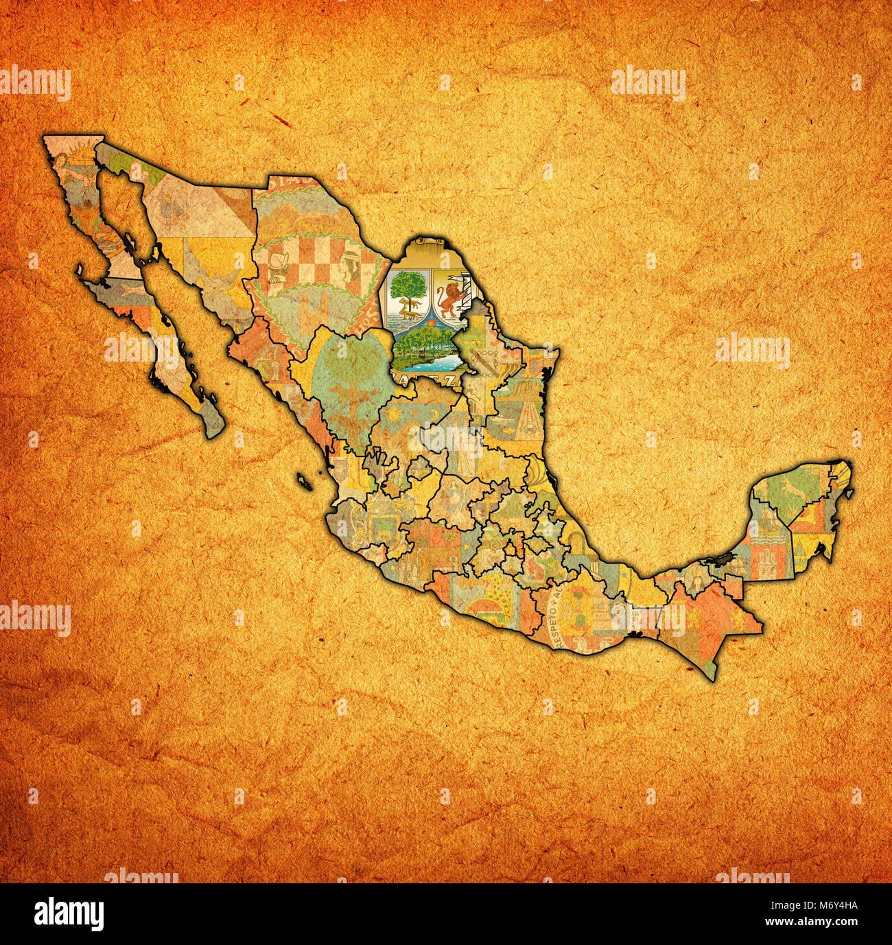 Map of coahuila hi-res stock photography and images - Alamy