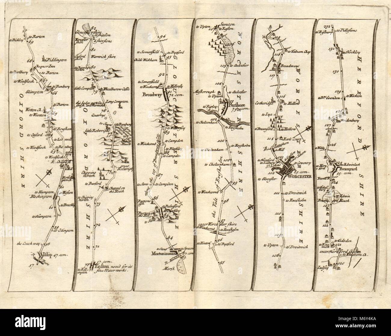 Map of pershore hi-res stock photography and images - Alamy