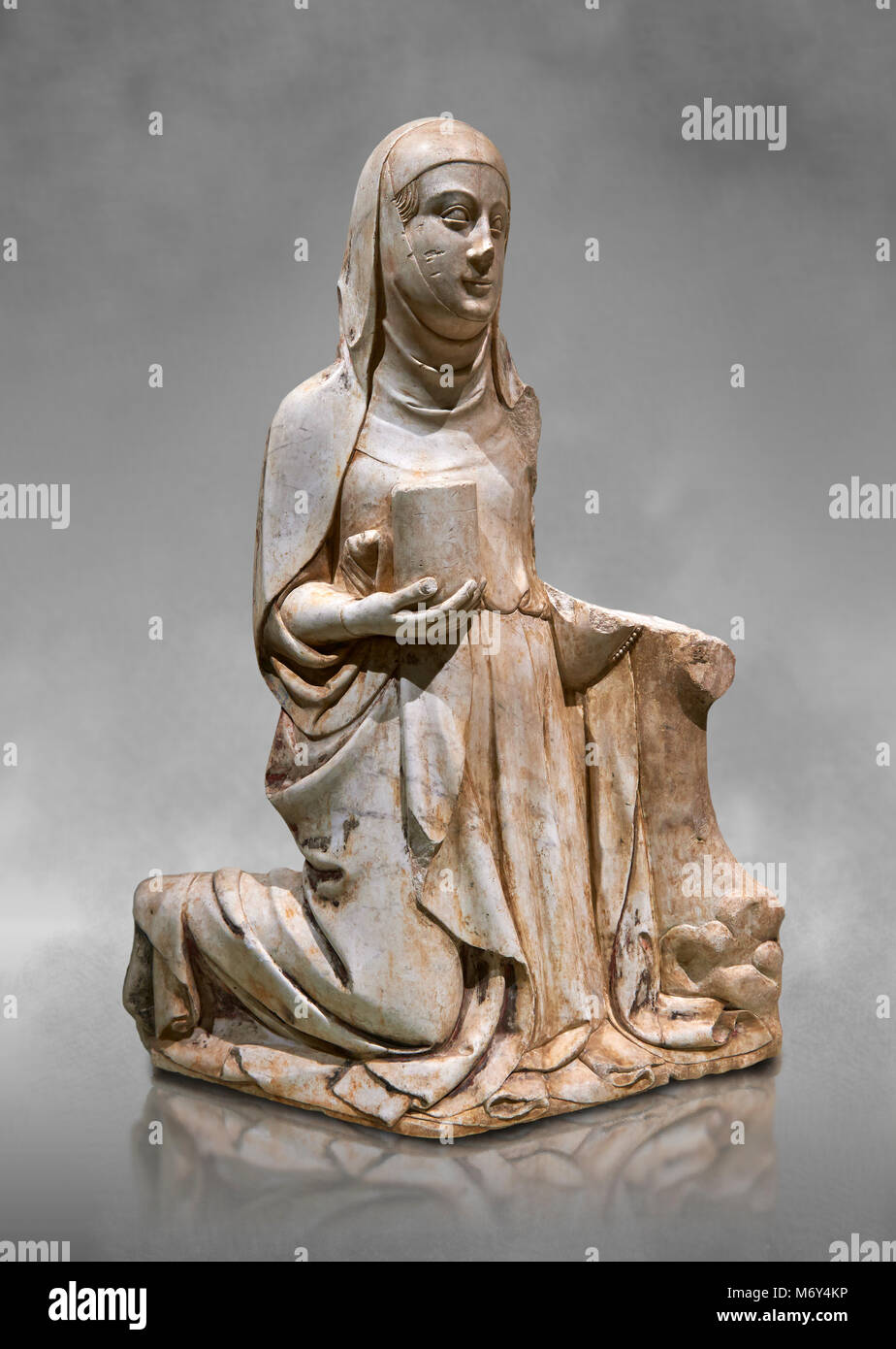 Gothic marble statue of Mary Magdelane (Magdelena) by Mestre de ...