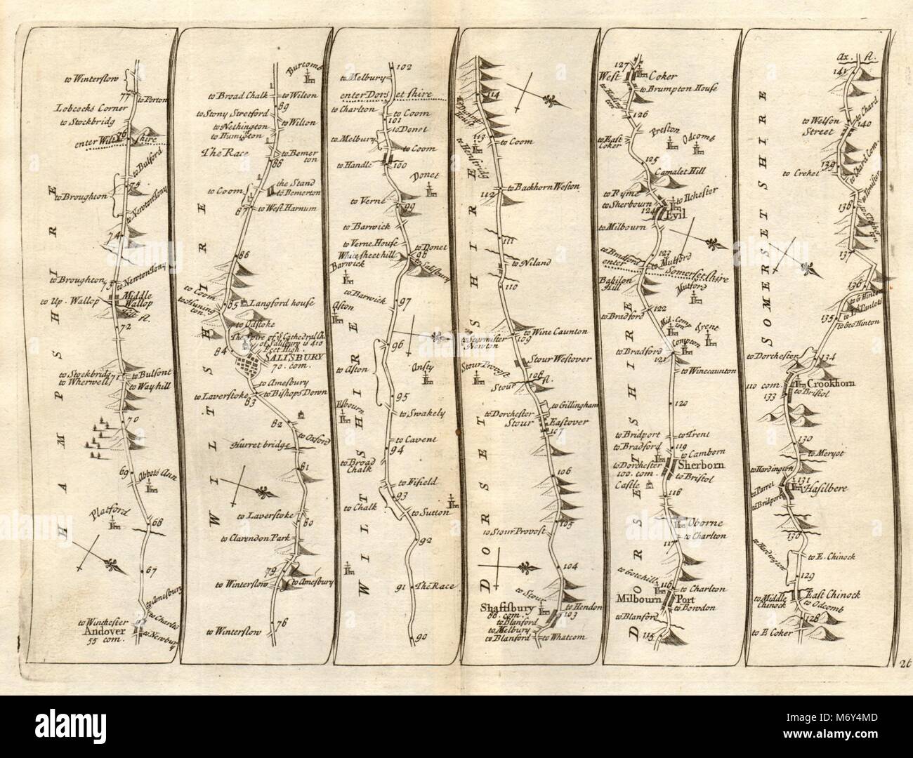 Map of andover hi-res stock photography and images - Alamy