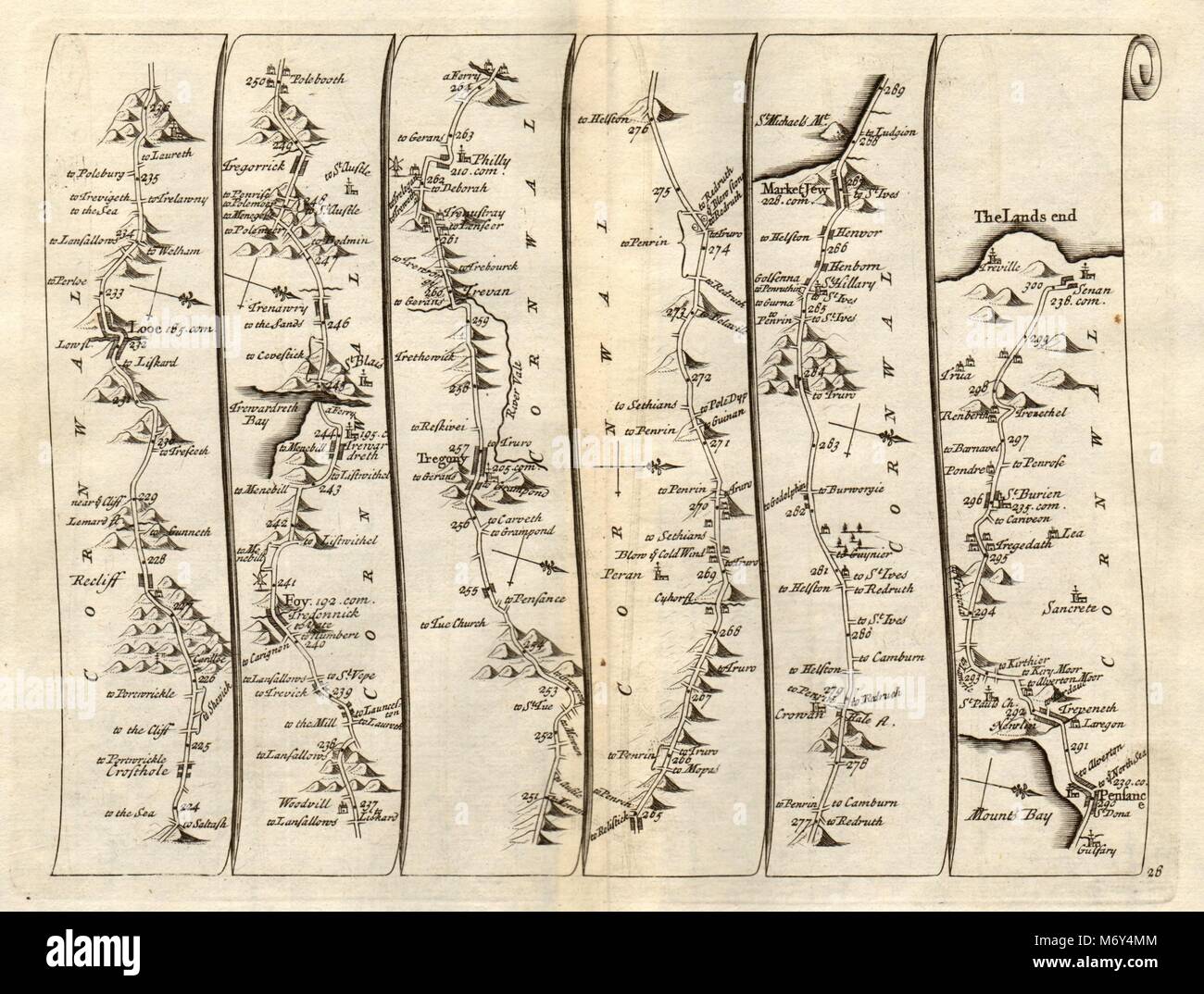 Map of st buryan hi-res stock photography and images - Alamy