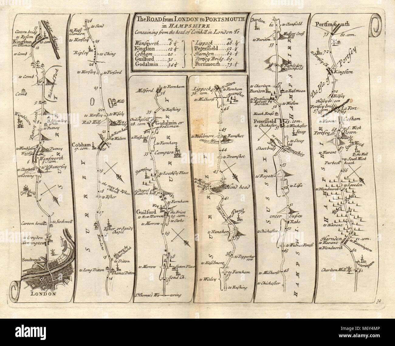 Map of godalming hi-res stock photography and images - Alamy