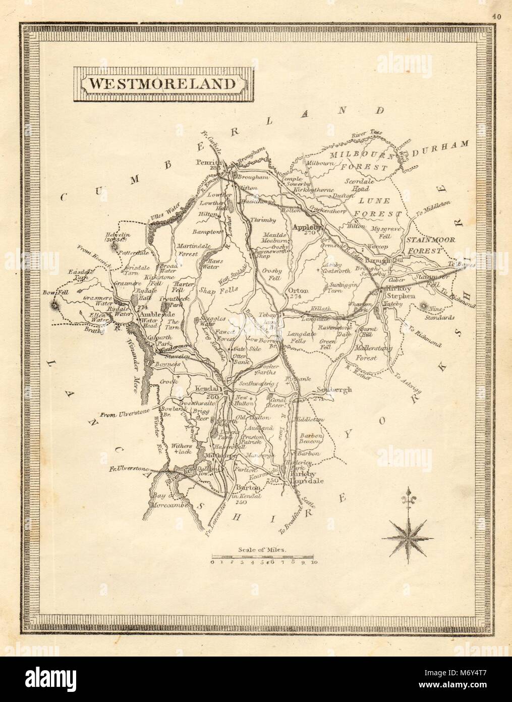 Map of westmoreland hi-res stock photography and images - Alamy