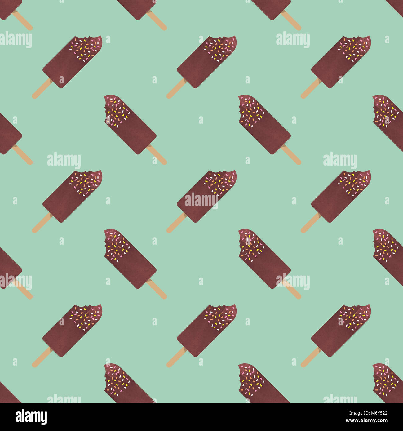 Seamless background image colorful watercolor texture popsicle pattern ...