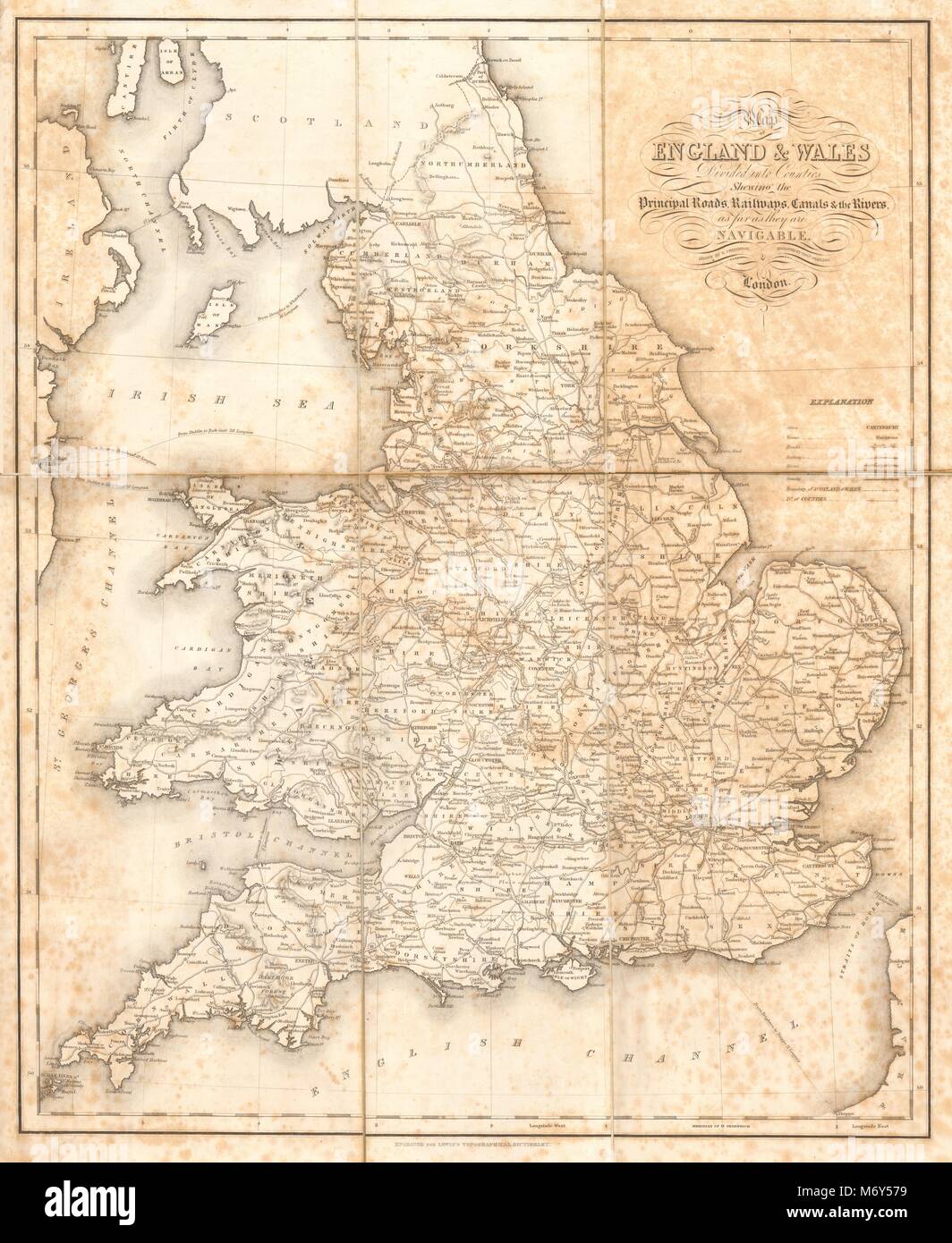 Historical counties map uk hi-res stock photography and images - Alamy