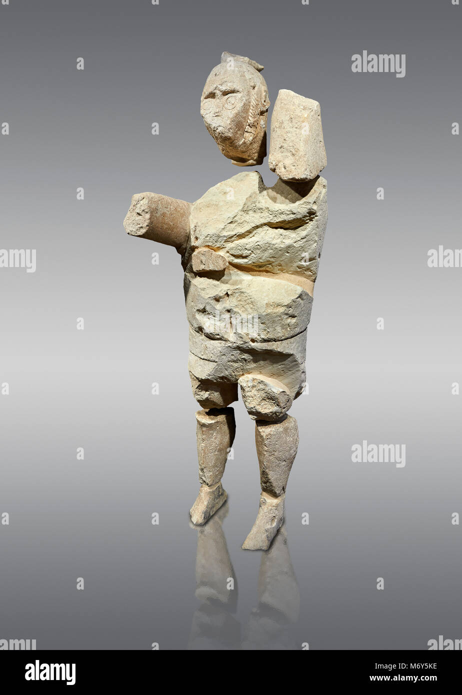 9th century BC Giants of Mont'e Prama Nuragic stone statue of a boxer ...