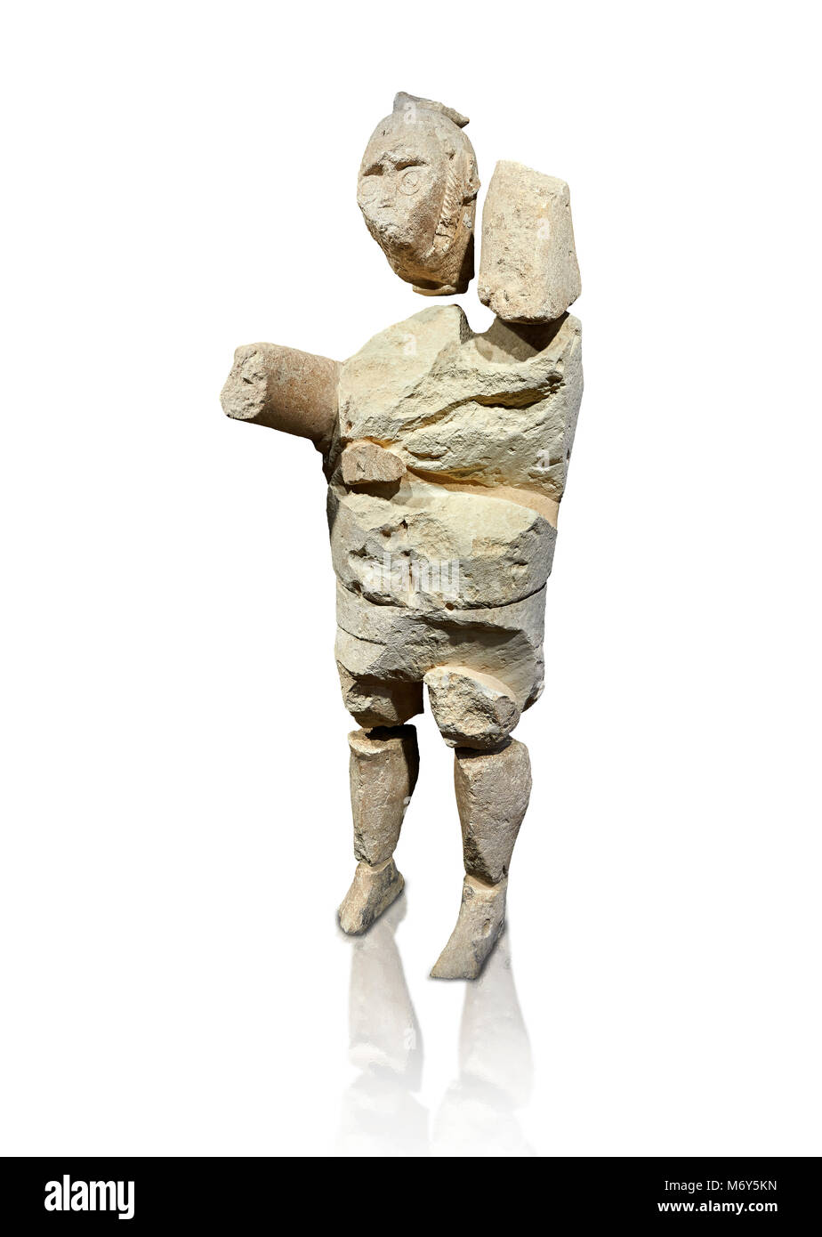 9th century BC Giants of Mont'e Prama Nuragic stone statue of a boxer ...