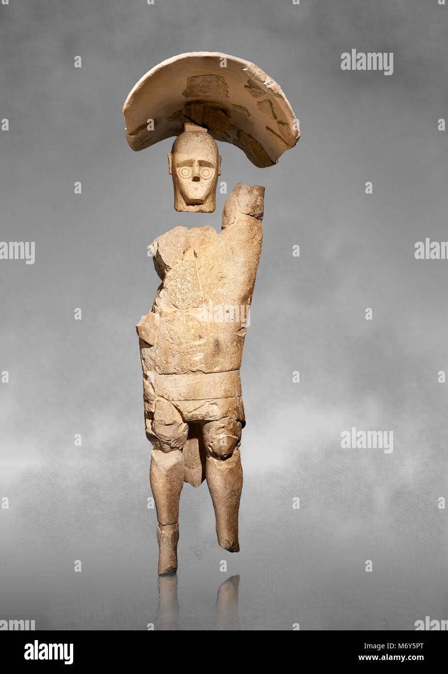 9th century BC Giants of Mont'e Prama Nuragic stone statue of a boxer ...