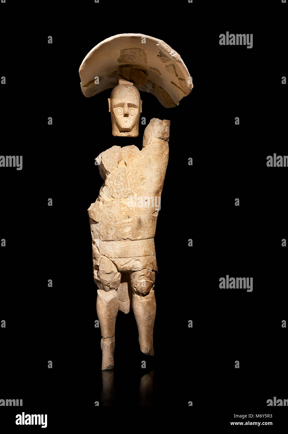 9th century BC Giants of Mont'e Prama Nuragic stone statue of a boxer ...
