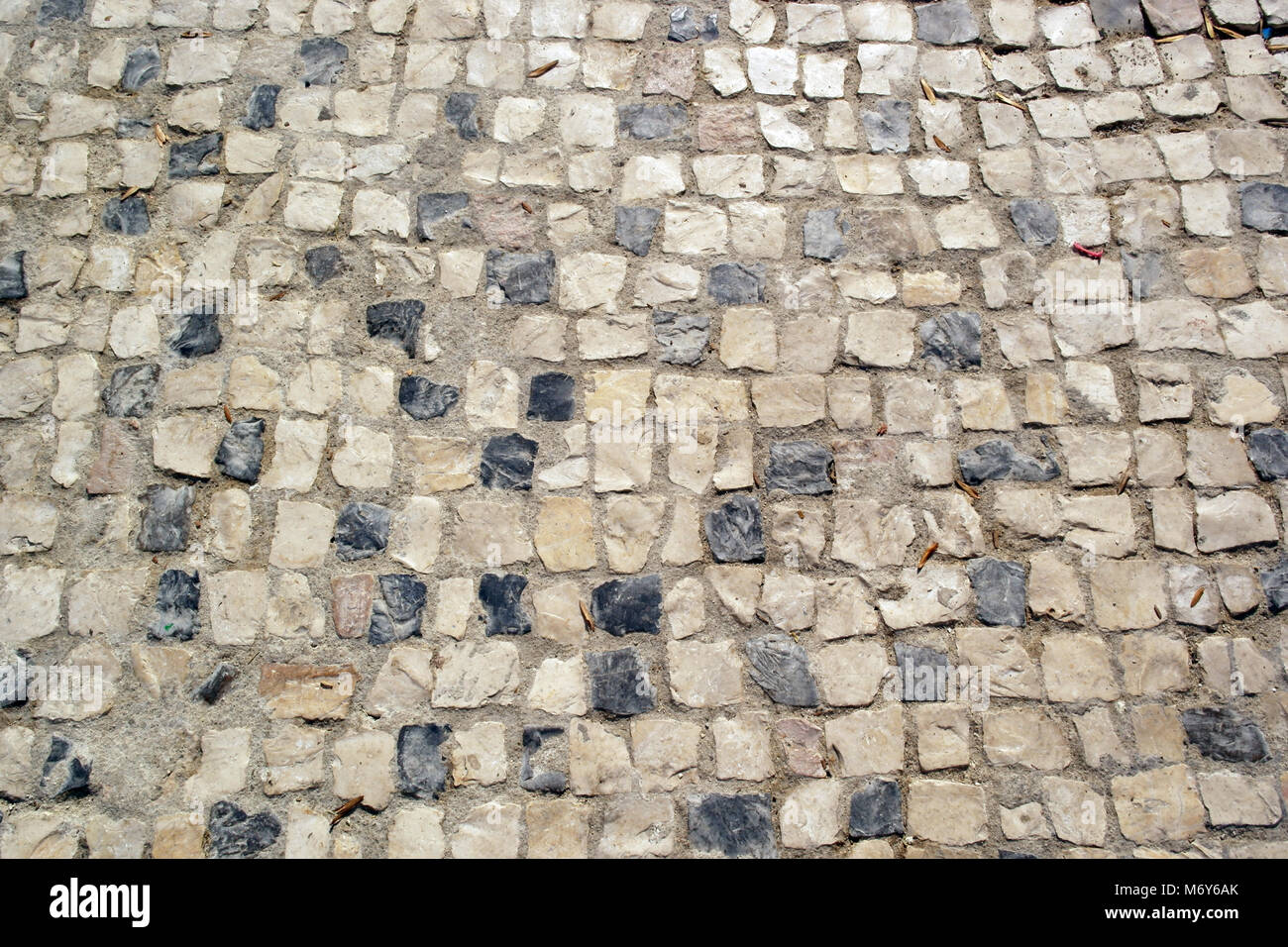 Detail of the typical portuguese pavement, the calçada portuguesa Stock ...