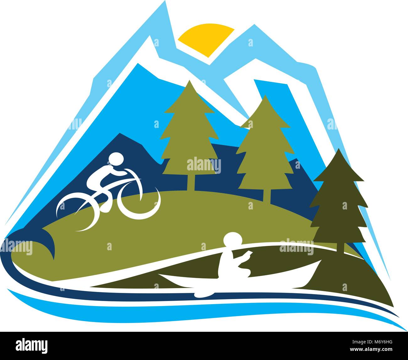 Mountain Sport Logo Design Template Vector Stock Vector Image & Art - Alamy